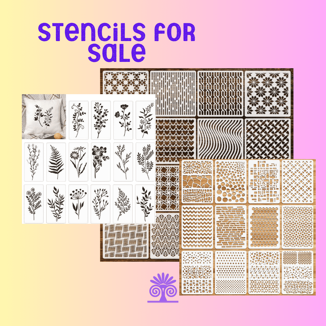Stencils | Art | Create | Flower | Floral | Christmas | Mixed Media